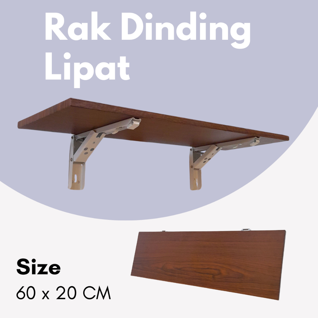 Jual Ambalan Rak Dinding Minimalis Gantung Kayu Besi Hiasan Kamar Tanpa ...