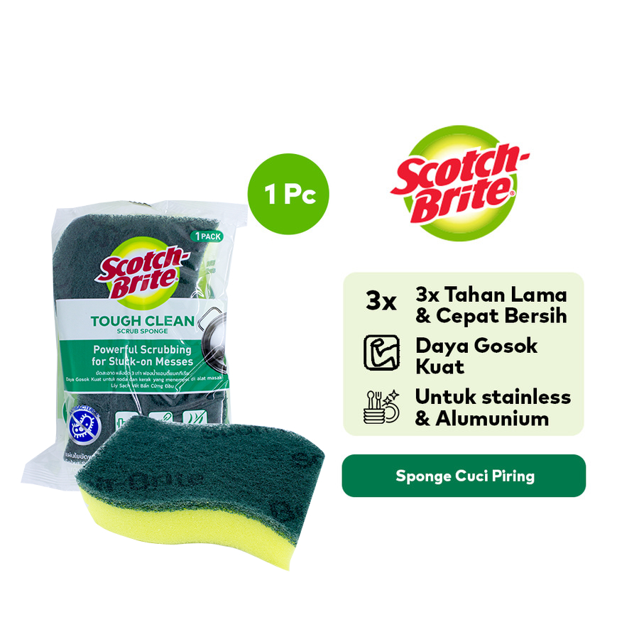 Jual OCA 3M Scotch-Brite Tough Clean Scrub Sponge Sabut Spons Daya ...