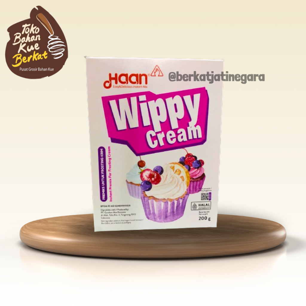 Jual WIPPY CREAM HAAN 200 GR/ WHIPPY CREAM INSTANT TOPPING POWDER 200 ...