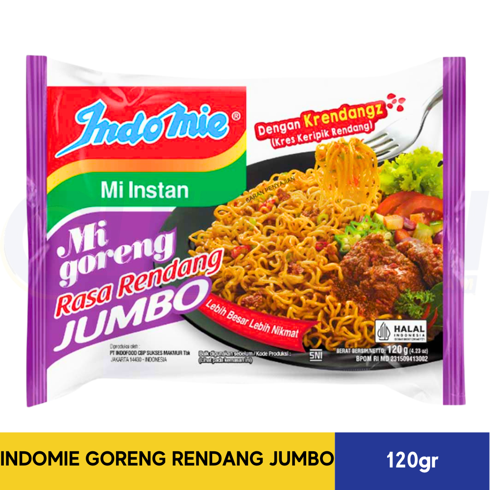 Jual INDOMIE GORENG RENDANG JUMBO 120gr | Shopee Indonesia