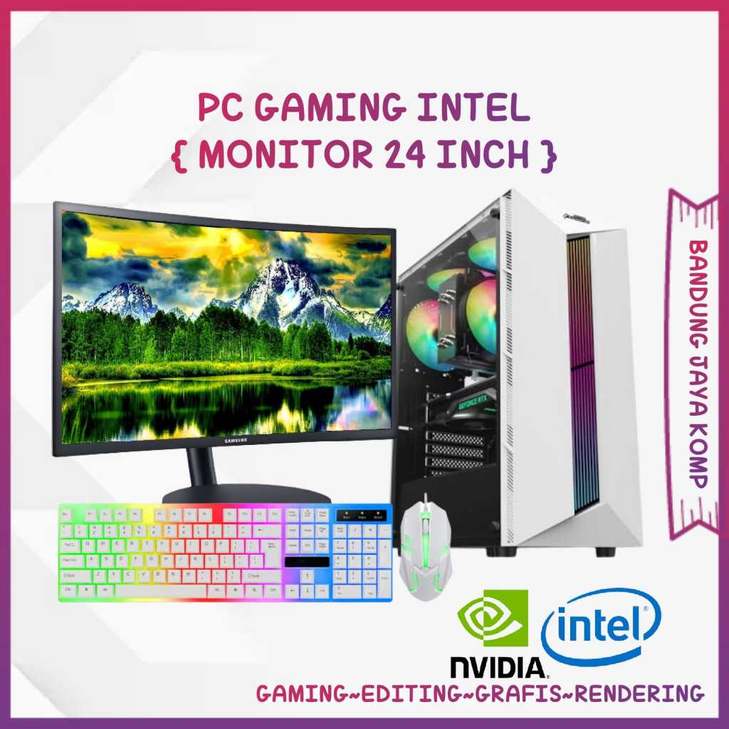 Jual PC GAMING EDITING CORE I7 VGA 4 GB MONITOR 24 INCH SIAP PAKAI | Shopee Indonesia