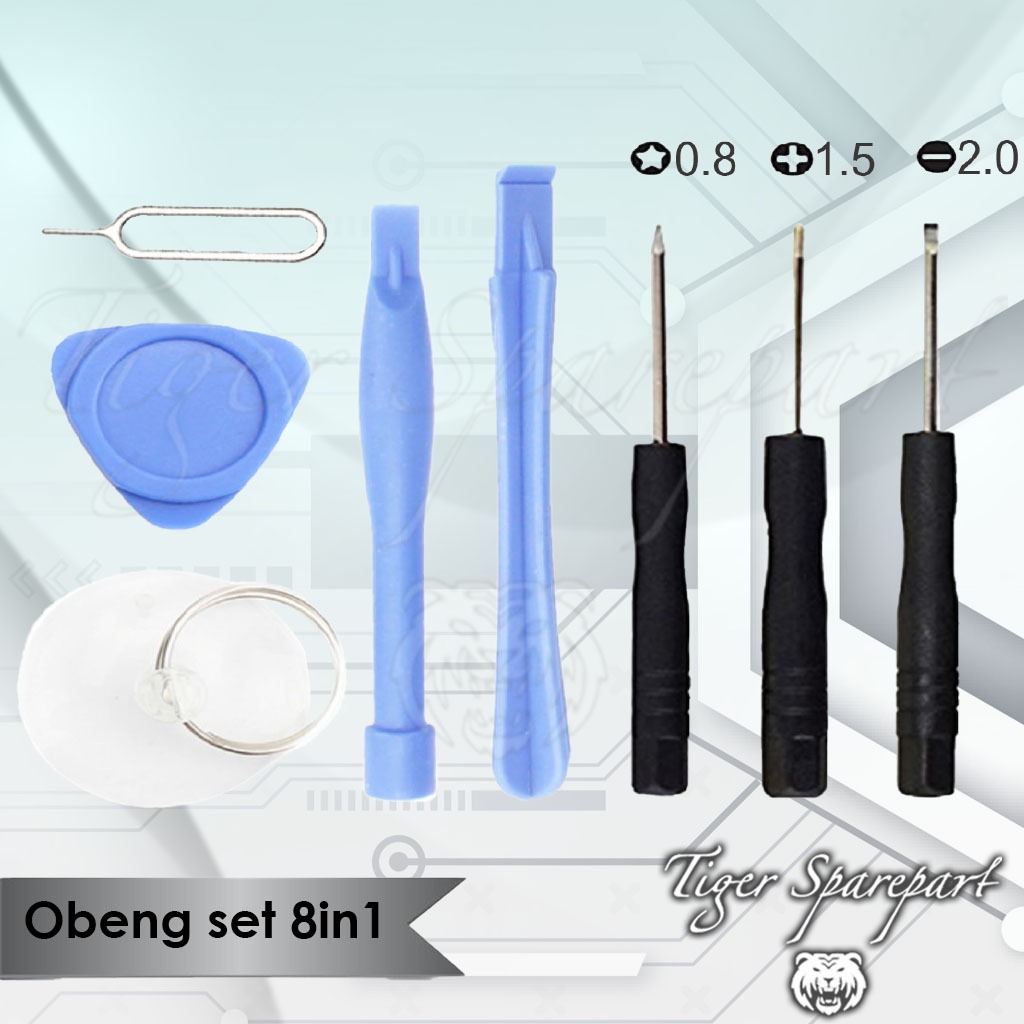 Jual OBENG 8 in 1 / OBENG SET MINI / ALAT PEMBUKA LCD DAN TOOLS LCD HP ...