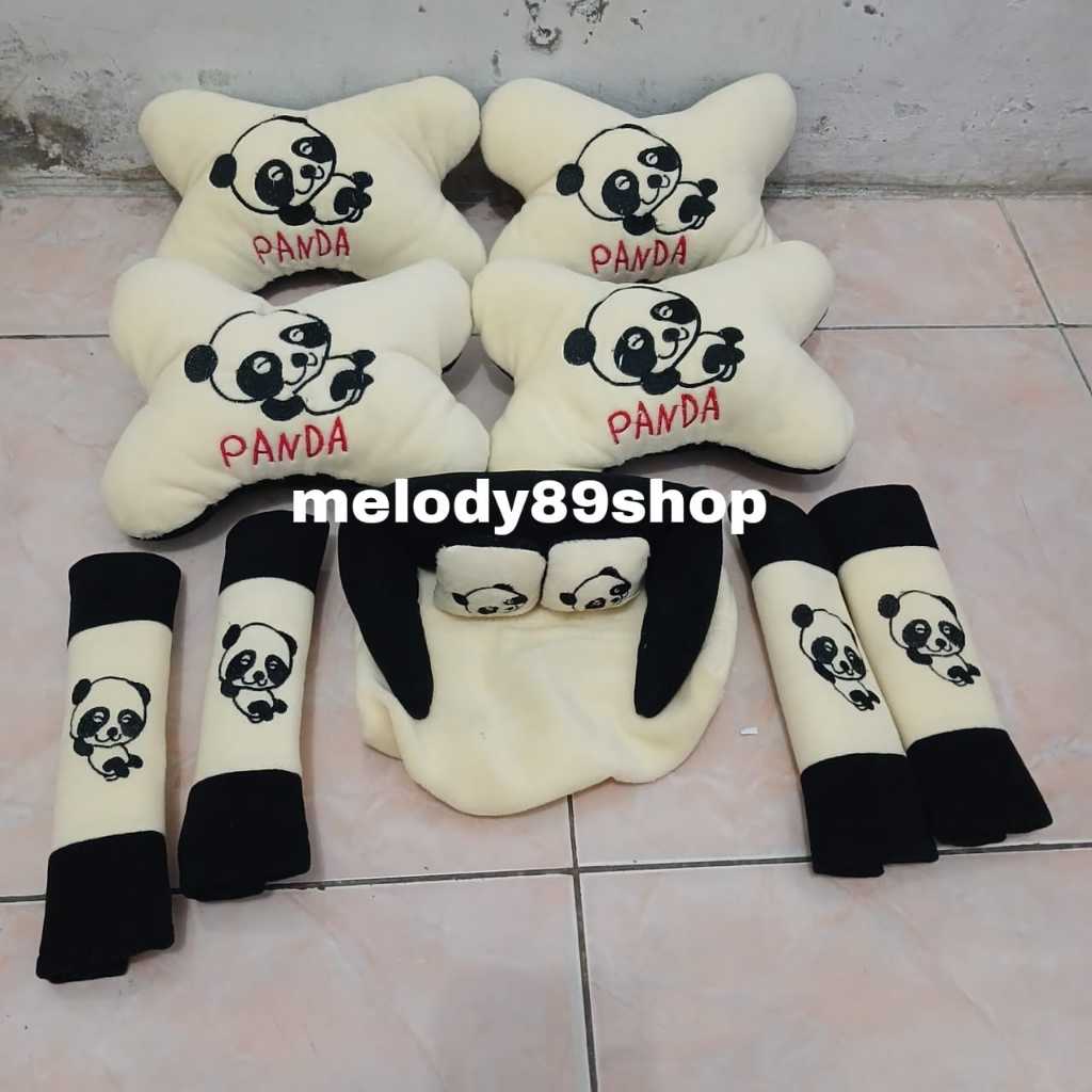 Jual Bantal Mobil Panda/Bantal Set Panda/Paket Bantal Mobil Panda ...