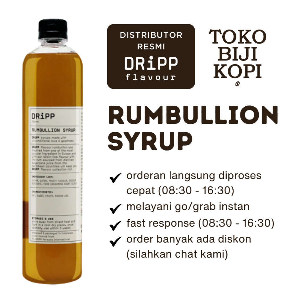 Jual DRiPP Syrup Rumbullion - Sirup Rasa Rumbulion 760 ml | Shopee ...