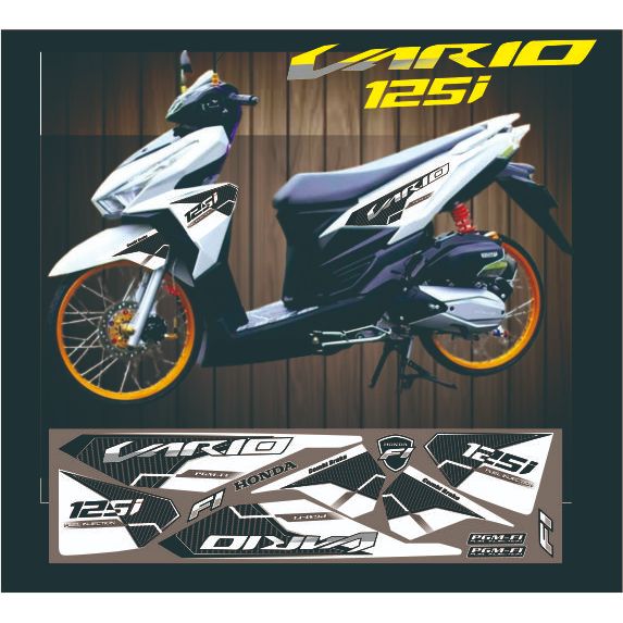 Jual STIKER STRIPING VARIASI TERBARU VARIO LED OLD VARIO 125/150 SIMPLE MOTIP | Shopee Indonesia