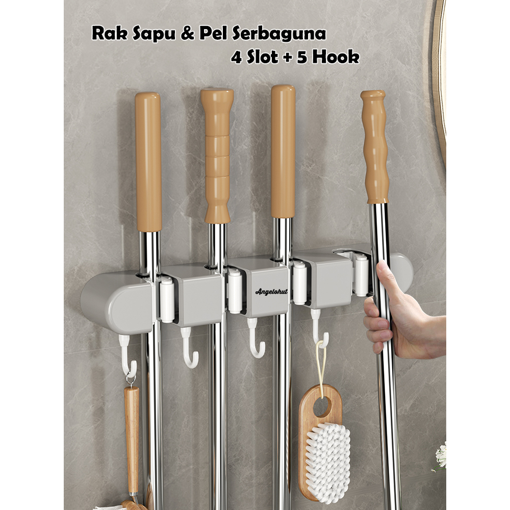 Jual Angelohut Y002 Holder Tempat Gantung Sapu dan Pel Tempel Ke ...