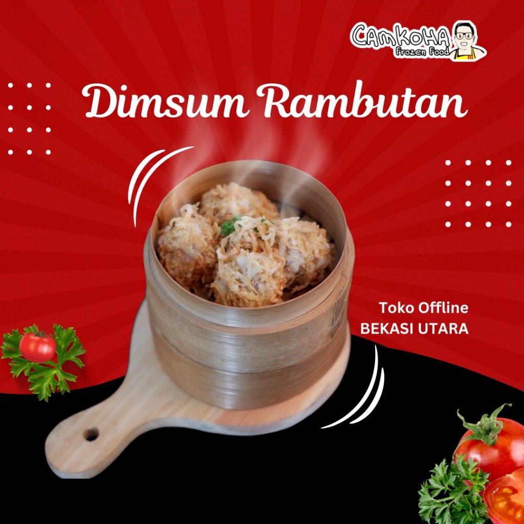 Jual BEKASI Dimsum Rambutan, isi 25pcs ( INCLUDE SAUS ) | Shopee Indonesia