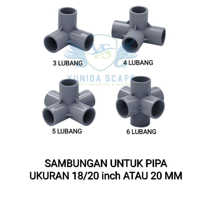 Jual Fitting Keni Sambungan Pipa PVC / Konektor Fitting Pipa PVC 3/4/5 ...