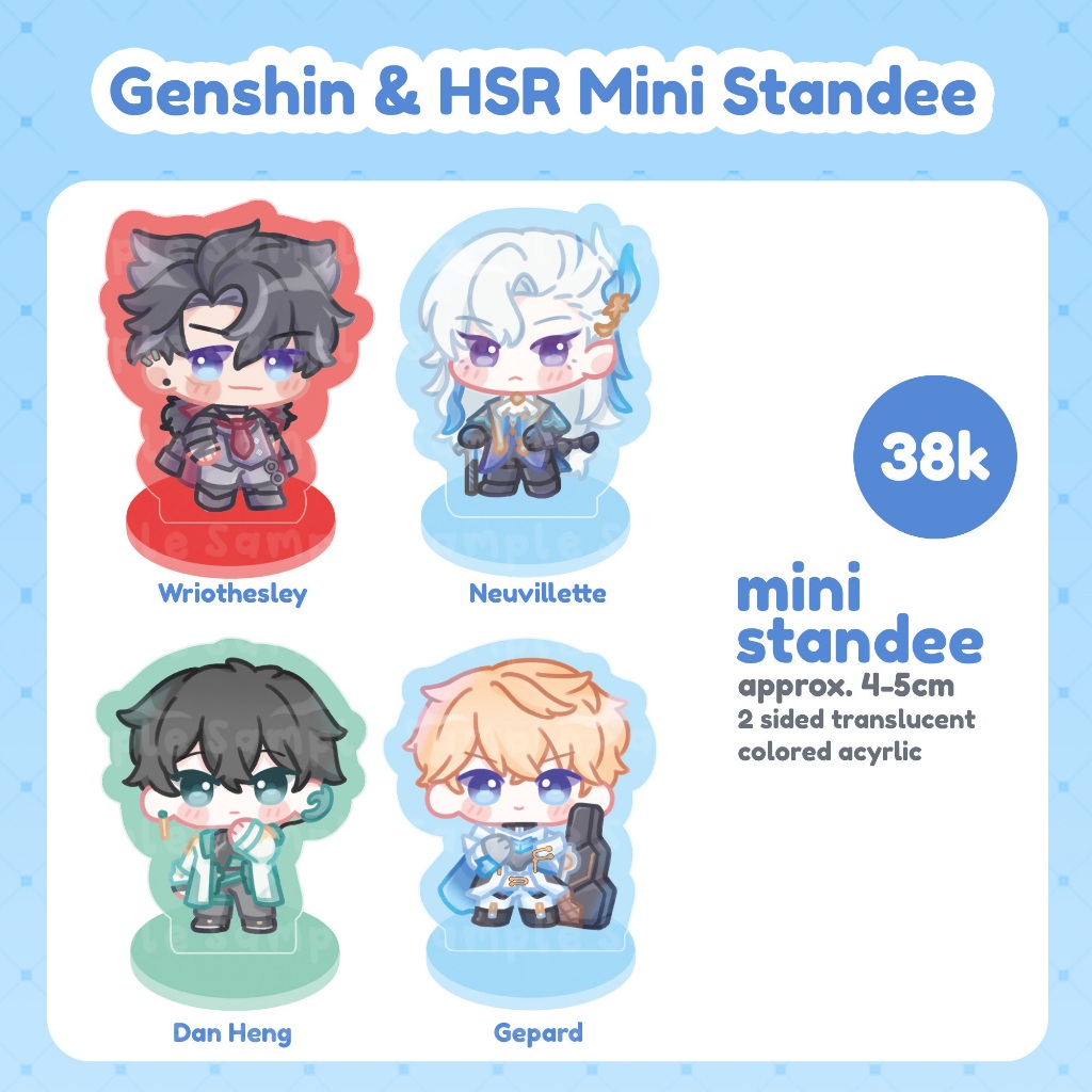 Jual Genshin HSR Mini Translucent Colored Standee | Shopee Indonesia