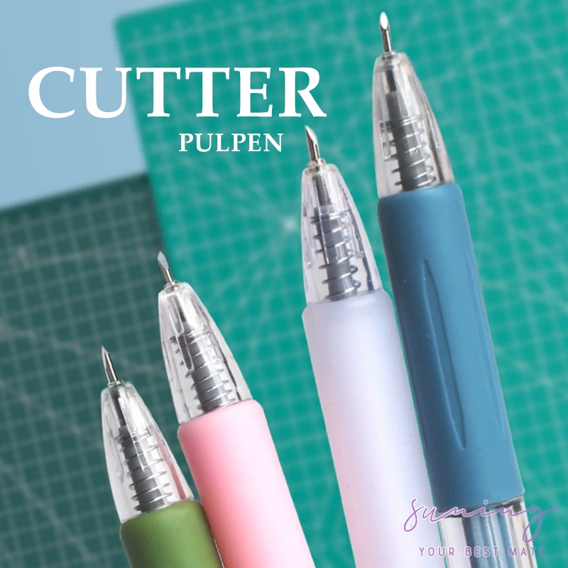Jual cutter /pen cutter for decoration office and student use pisau ...