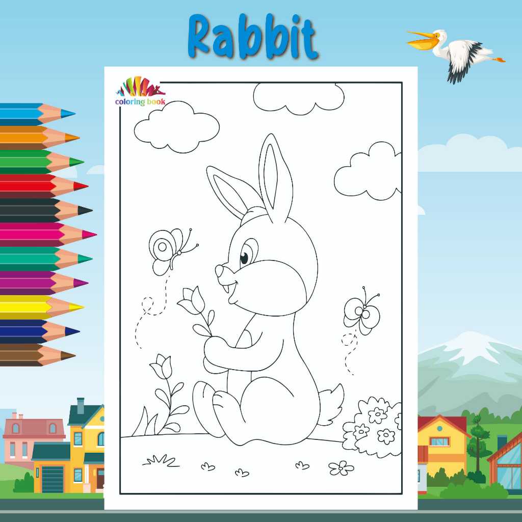 Jual KERTAS MEWARNAI / COLORING / KERTAS GAMBAR / RABBIT / KERTAS ...