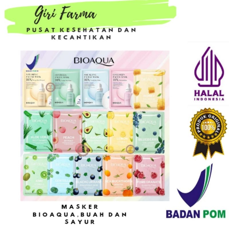 Jual Masker Wajah Bioaqua / Varian Buah & Sayur | Shopee Indonesia