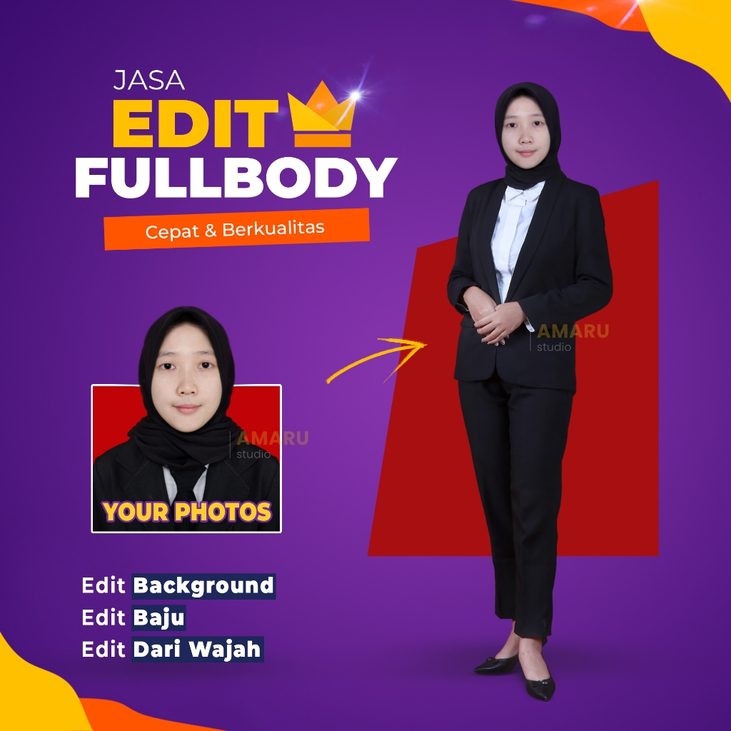 Jual Edit Foto Jadi Fullbody / Edit Jas Fullbadan dari Wajah | Shopee ...