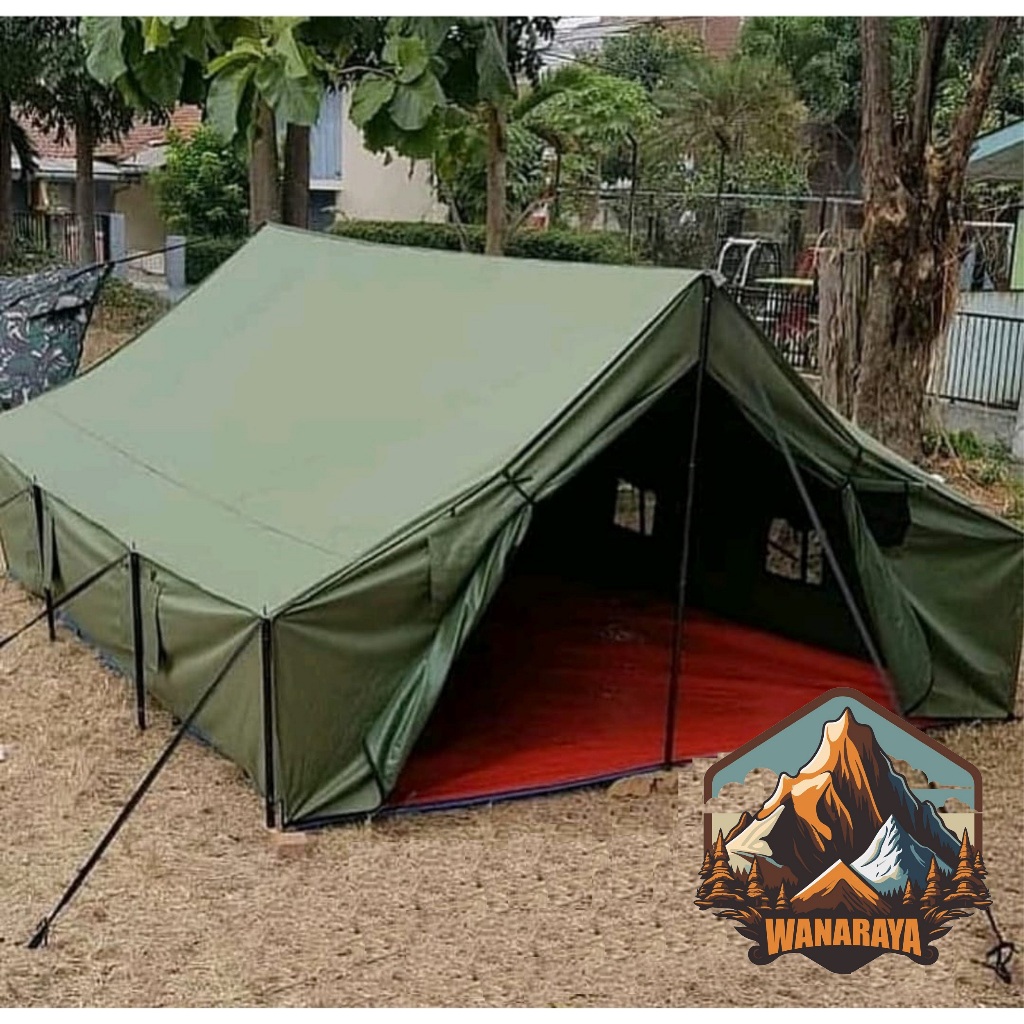 Jual Tenda Pramuka ukuran 3x4 bahan d300 tanpa tiang | Shopee Indonesia