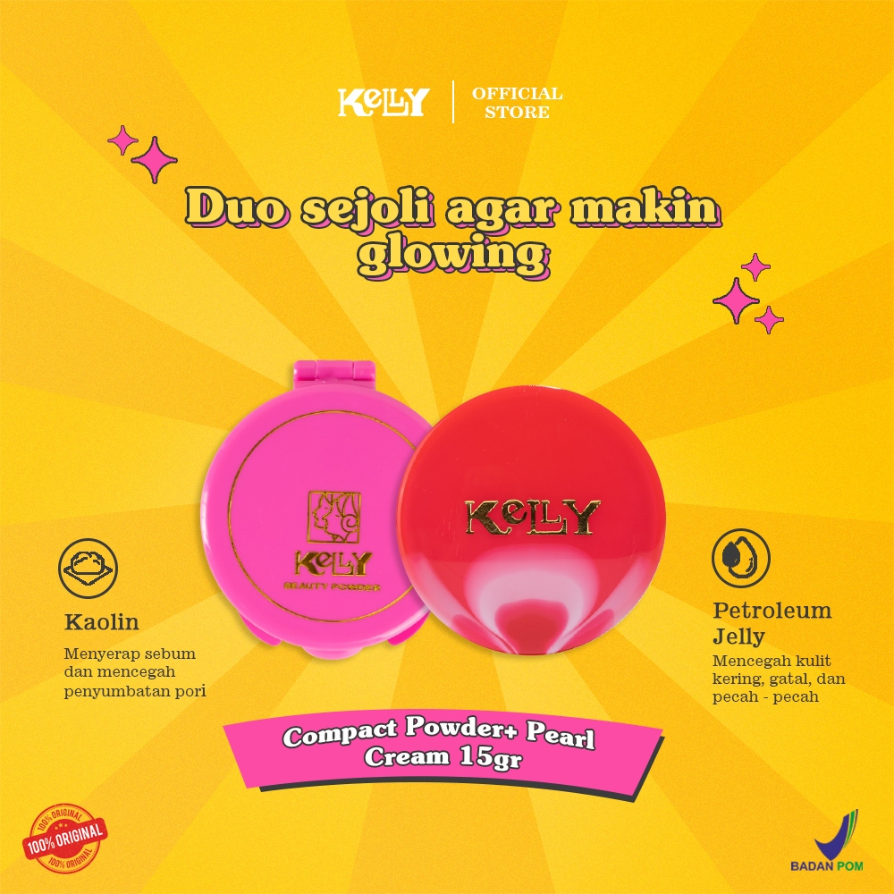 Jual Kelly Pearl Cream 5gr + Kelly Compact Powder Original BPOM ...