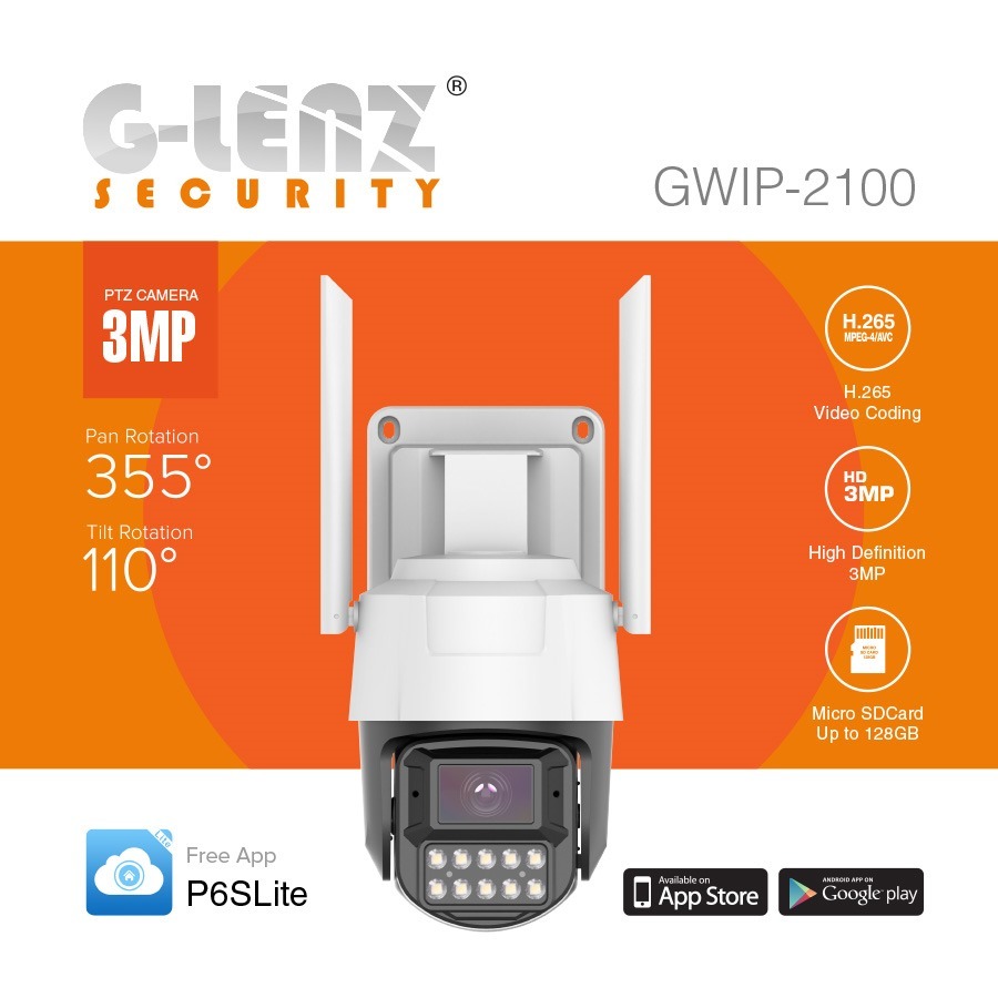 Jual GLENZ SMART AI PTZ CAMERA CCTV 3MP, NIGHT COLOR, 2-WAY AUDIO (GWIP ...
