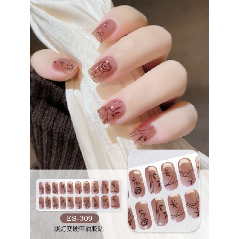 Jual Sticker Kuku UV/ Nail Gel UV Sticker (20 PCS) (CEK VIDEO UNTUK ...