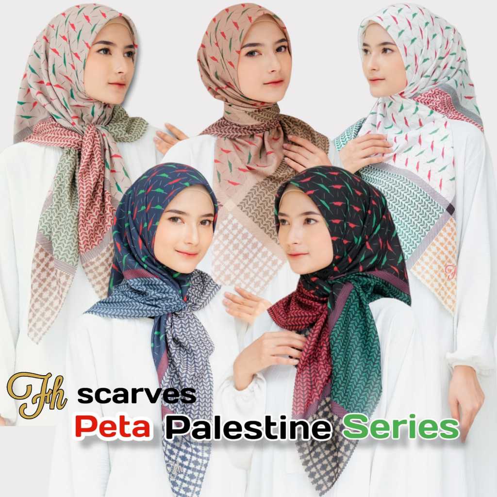 Jual FH Scarf Jilbab Voal Motif Seri Peta Palestina | Shopee Indonesia