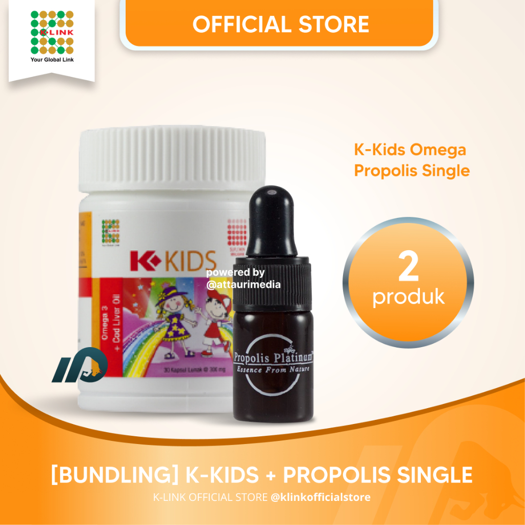Jual [BUNDLING] K-Kids (1 Botol / 30 Caps) + Propolis Platinum Single ...