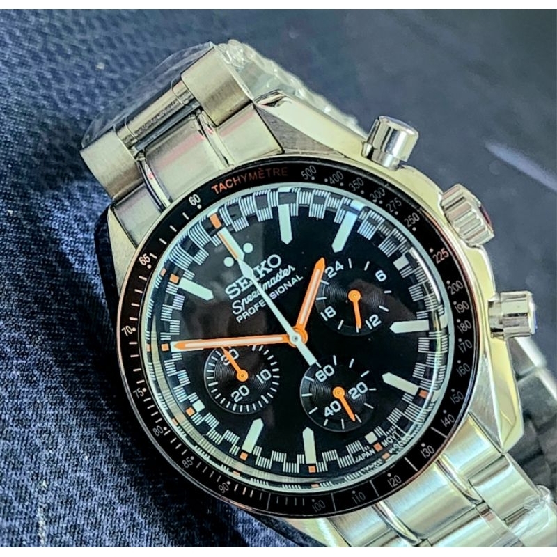 Jual Jam Tangan Seiko Homage Legendary Omega Spe3dmast3r M00n watch ...