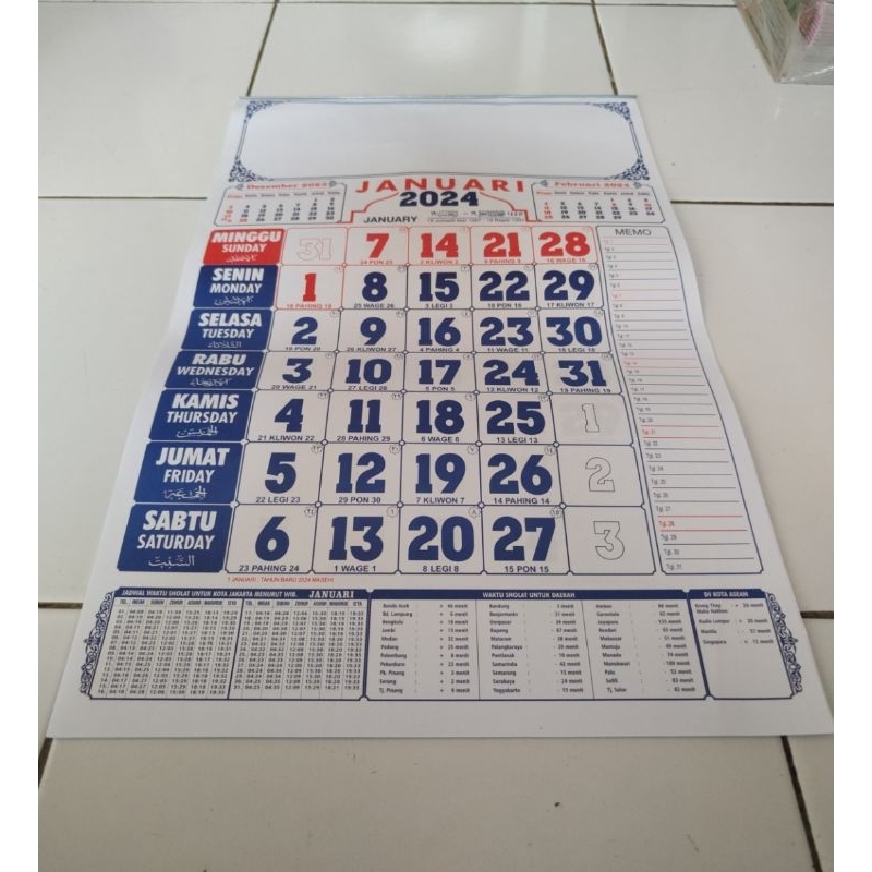Jual Kalender Tahun 2024 Polos (UK. Sedang ) | Shopee Indonesia