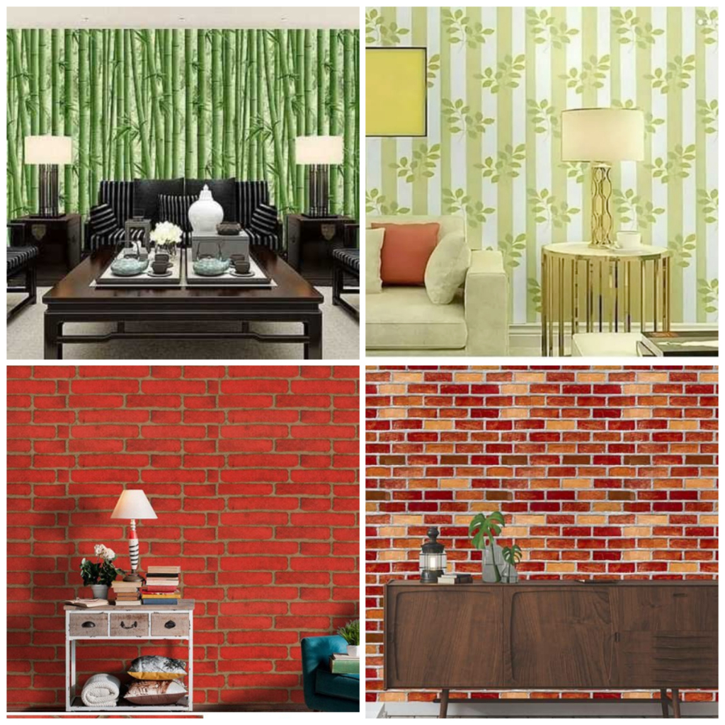 Jual COD - Wallpaper Stiker Dinding Motif Bambu Daun / Bata Premium Pvc ...