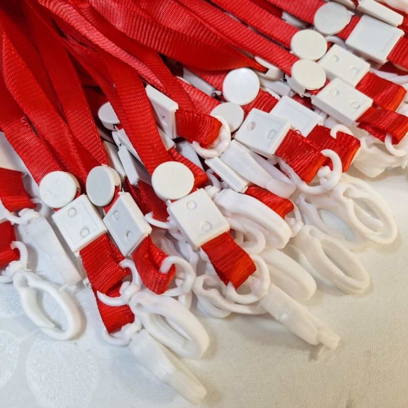 Jual Tali Id Card / Lanyard Id Card Name tag Hitam Merah Hijau Biru ...