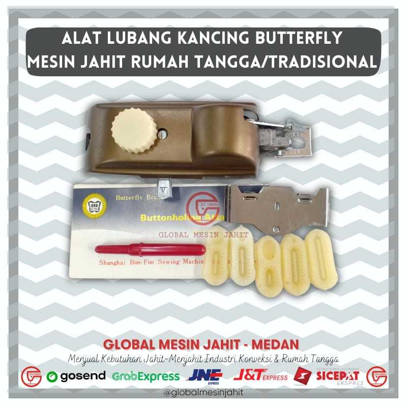 Jual Alat Lubang Kancing BUTTERFLY Buttonholer untuk Mesin Jahit ...