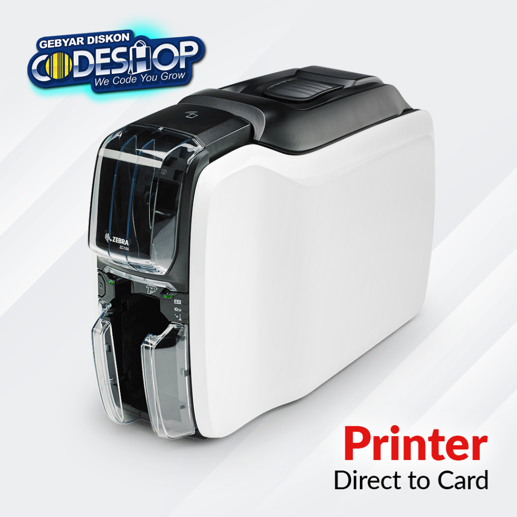 Jual Zebra ZC100 ID Card Printer Single Side Cetak Kartu PVC 300 DPI USB | Shopee Indonesia