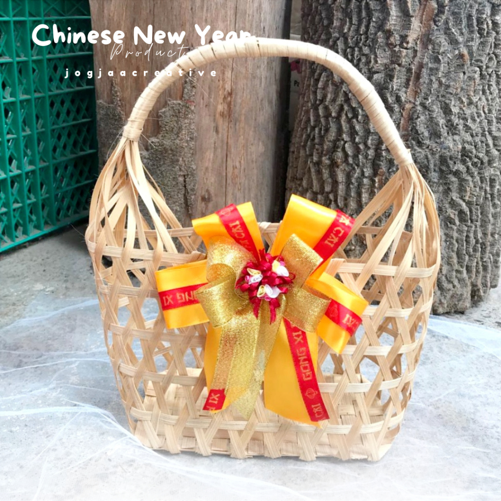 Jual HAMPERS IMLEK | TAS BAMBU KERANJANG BAMBU 20x10 cm KERANJANG KUE ...