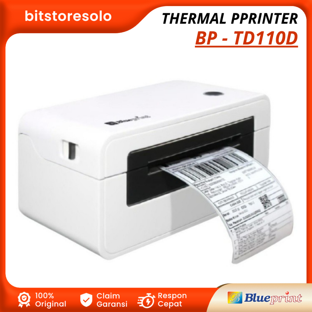 Jual Printer Barcode Thermal / Printer Label Resi BLUEPRINT BP - TD110D | Shopee Indonesia
