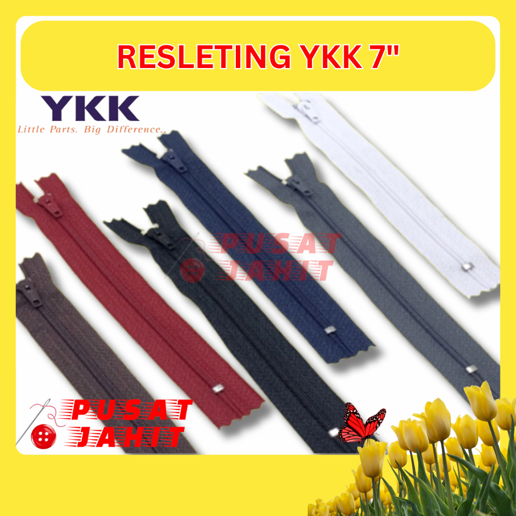 Jual RESLETING KAIN MEREK YKK 7 inch | Shopee Indonesia