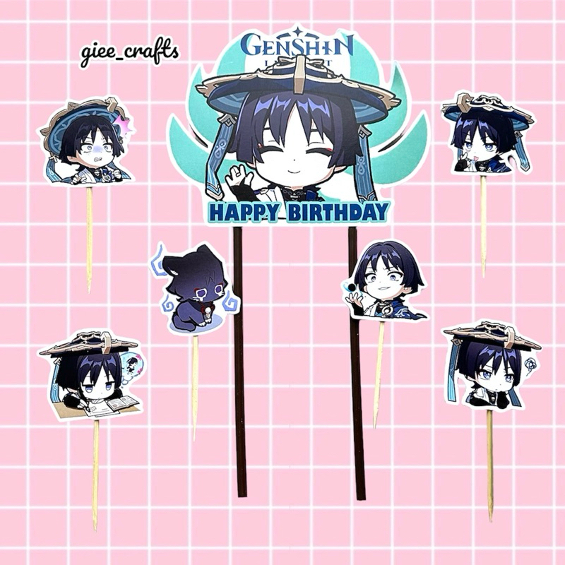 Jual Cake Topper GENSHIN IMPACT / Topper Cake GENSHIN IMPACT / Hiasan ...
