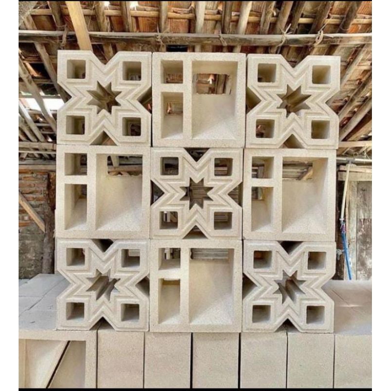 Jual Roster minimalis beton/roster beton motif bintang | Shopee Indonesia