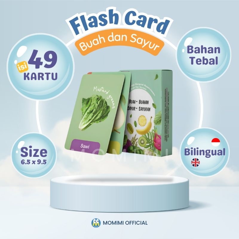 Jual Flash Card Buah-Buahan dan Sayur-Sayuran Kartu Belajar Edukasi ...
