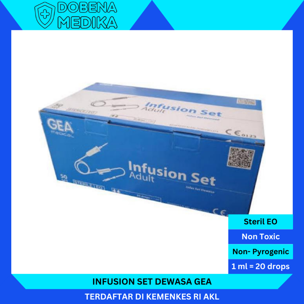Jual Infusion Set Dewasa GEA isi 50 / Infuset / Selang Infus | Shopee ...