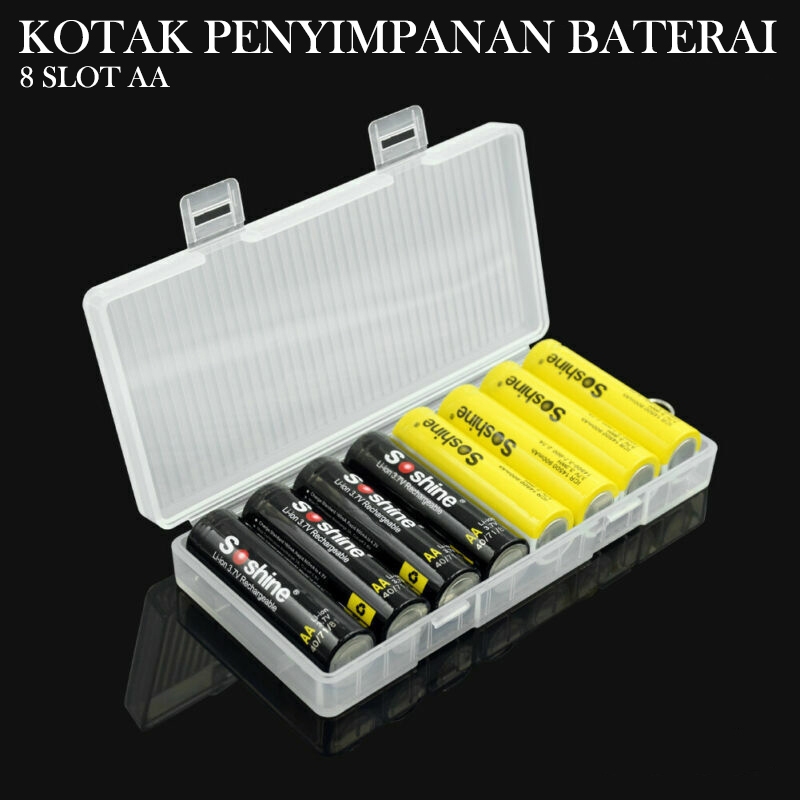 Jual Kotak Penyimpanan Baterai Battery Storage Box 8 Slot for AA - CS18 ...