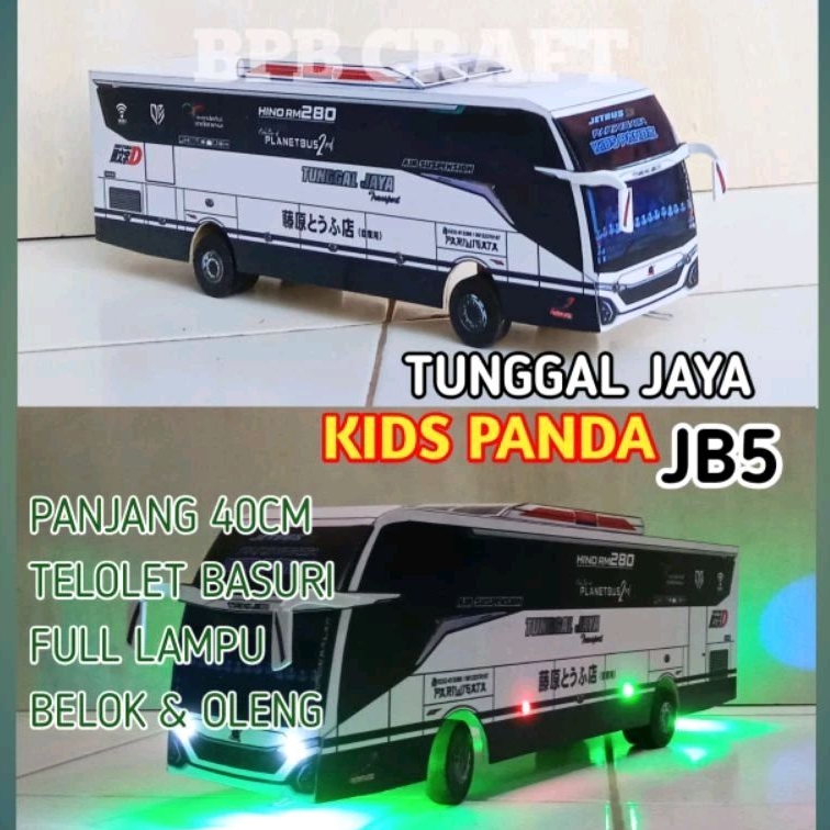 Jual Mainan miniatur bus basuri telolet tunggal jaya kids panda jb5 | Shopee Indonesia