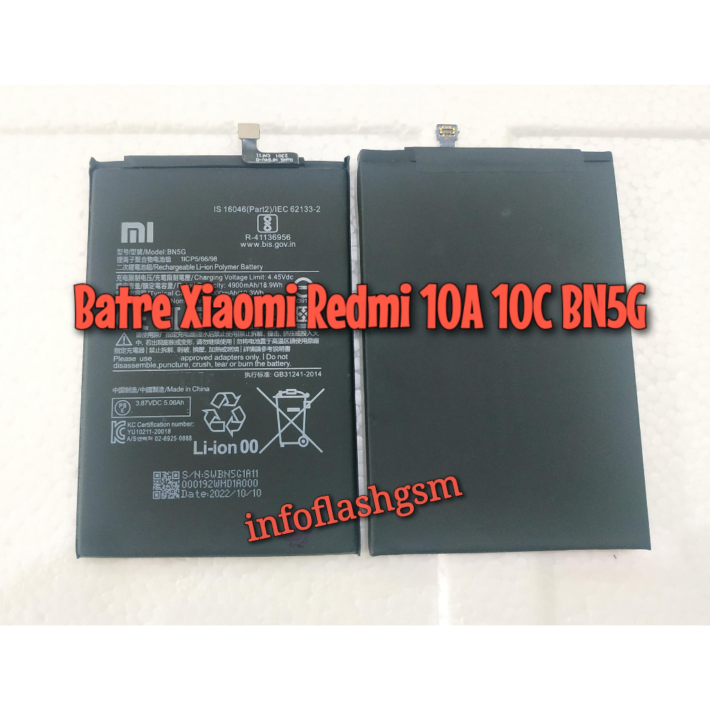 Jual Baterai Batre Battery Xiaomi Redmi 10A 10C BN5G | Shopee Indonesia