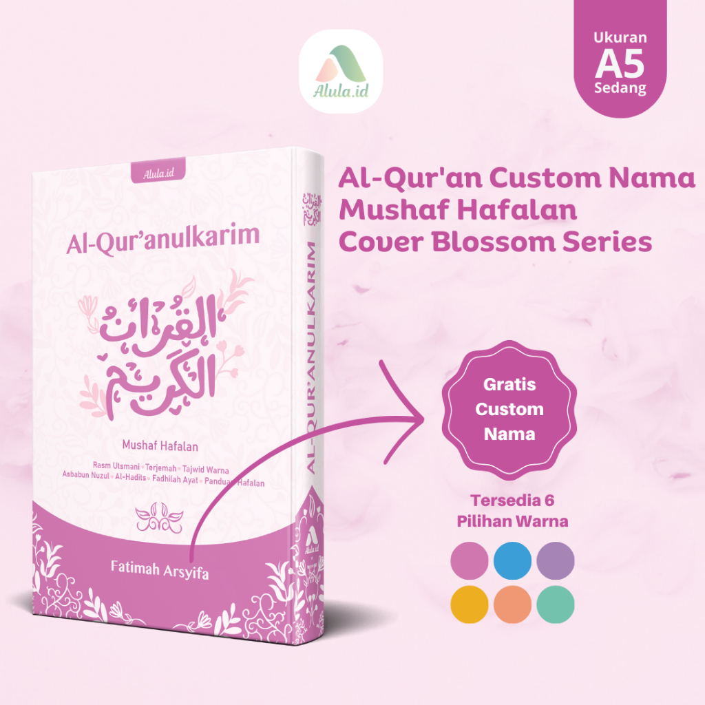 Jual Alquran Hafalan Custom Nama Rasm Utsmani Madinah Depag Blossom ...