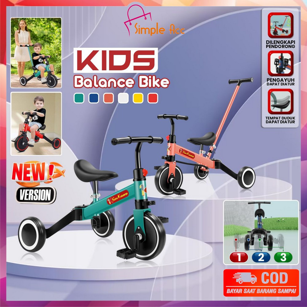 Jual ~COD~DO-M97 Mainan Sepeda Anak 3 Roda 2in1 Sepeda Keseimbangan ...