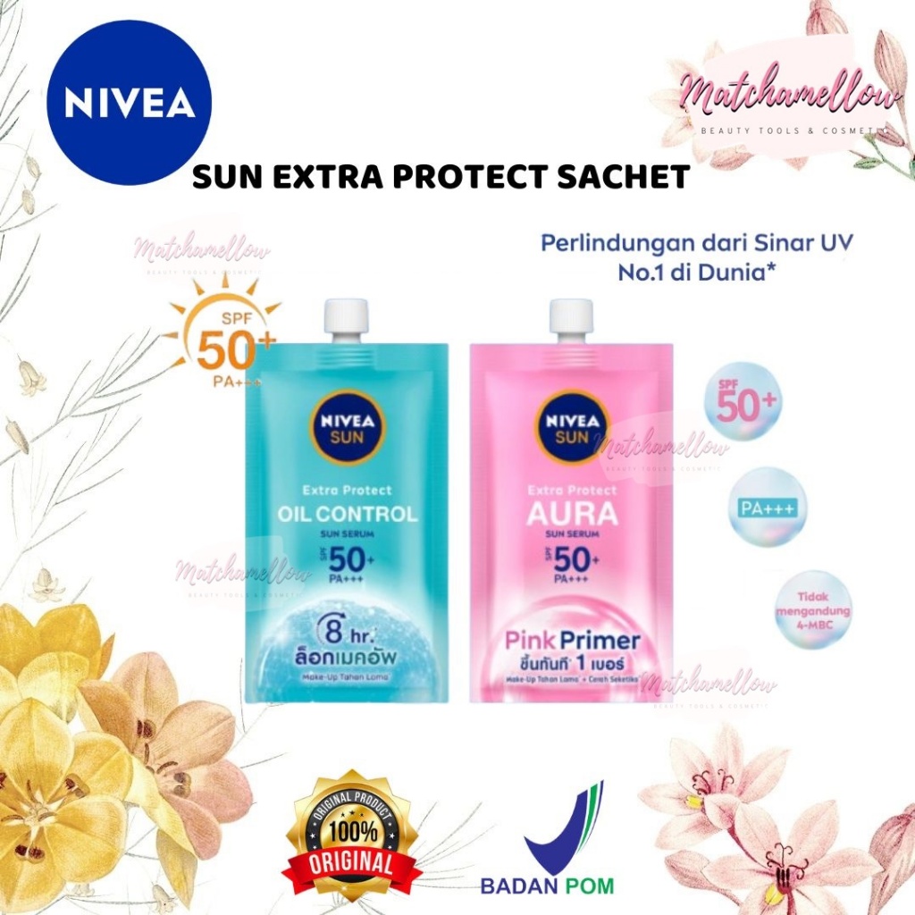 Jual MATCHA NIVEA SUN EXTRA PROTECT AURA - SACHET SUN SERUM SPF 50 PA++ ...