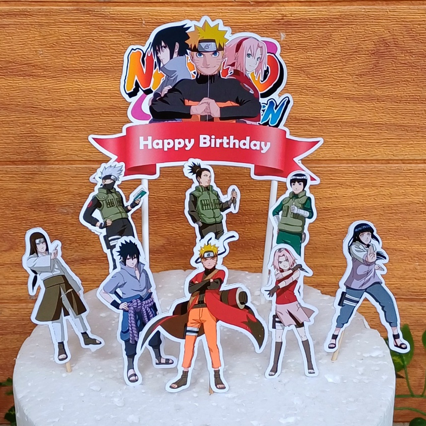 Jual Topper Naruto Custom Nama untuk Hiasan Kue Ulang Tahun / Ultah ...