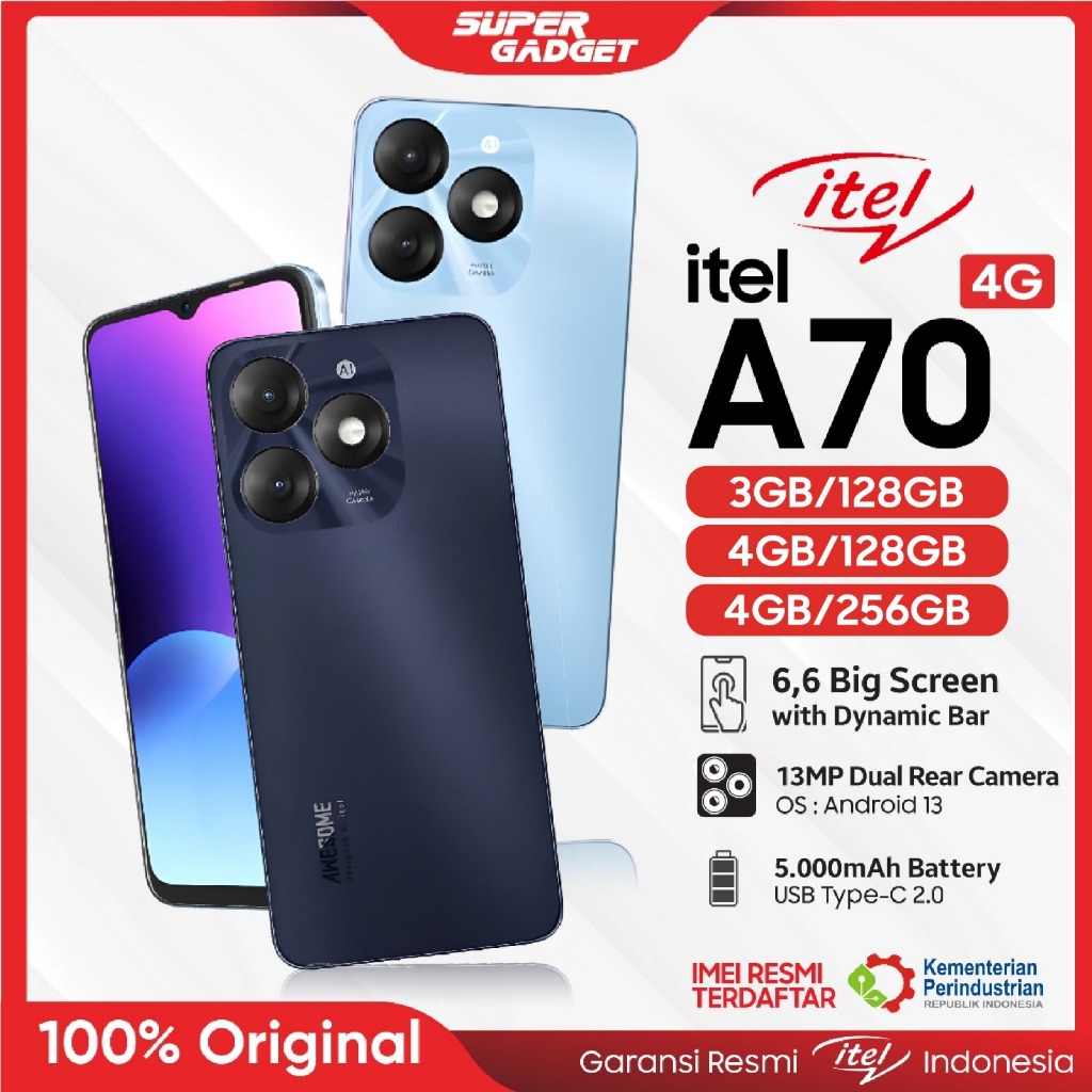 Jual iTel A70 3/128 4/128 4/256 RAM 3 4 ROM 128 256 GB 3GB 4GB 128GB ...