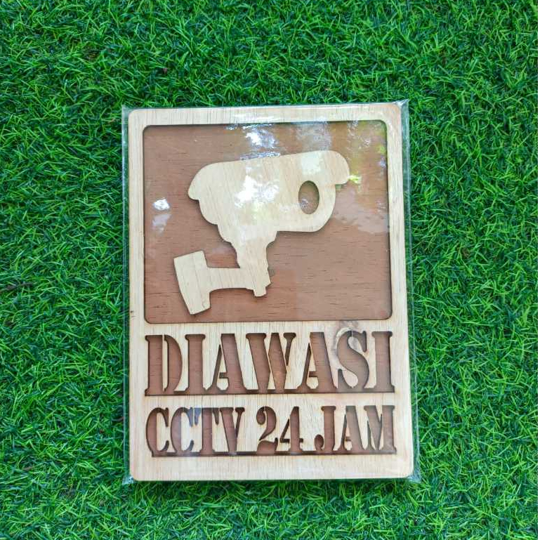 Jual PAPAN TANDA AREA CCTV - SIGN Laser Cutting | Shopee Indonesia