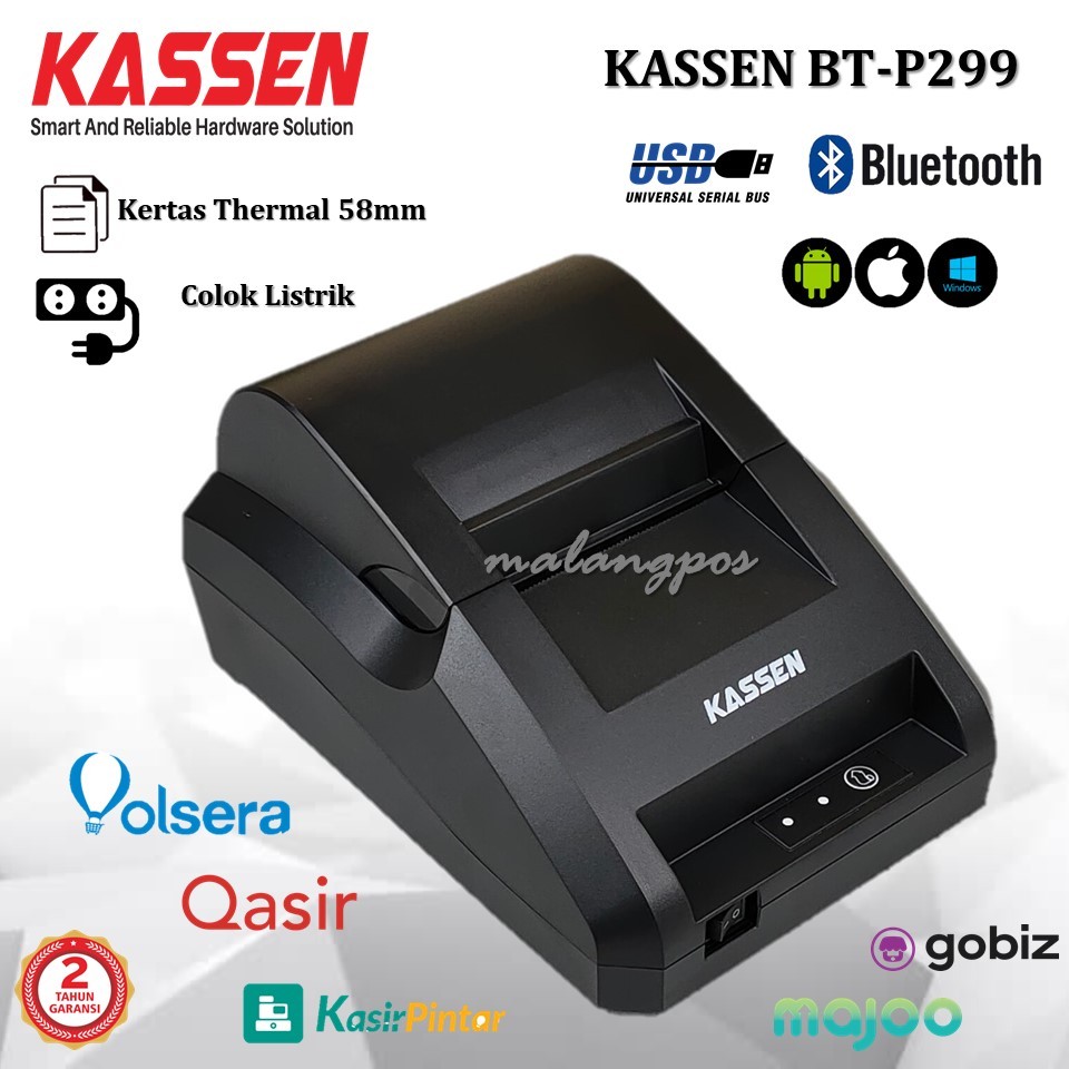 Jual Kassen BTP299 Printer BluetoothThermal 58mm Printer Struk Kasir ...
