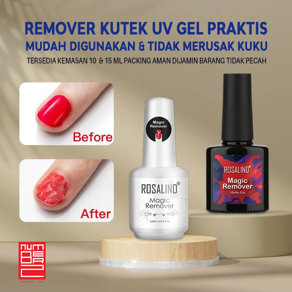 Jual Remover nail polish pembersih cat kutek kuku penghapus nail gel uv nail art rosalind magic ...