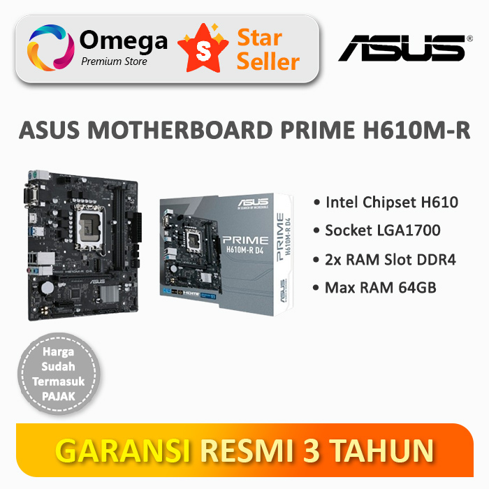 Jual Asus Motherboard Prime H610M-R DDR4 | Shopee Indonesia