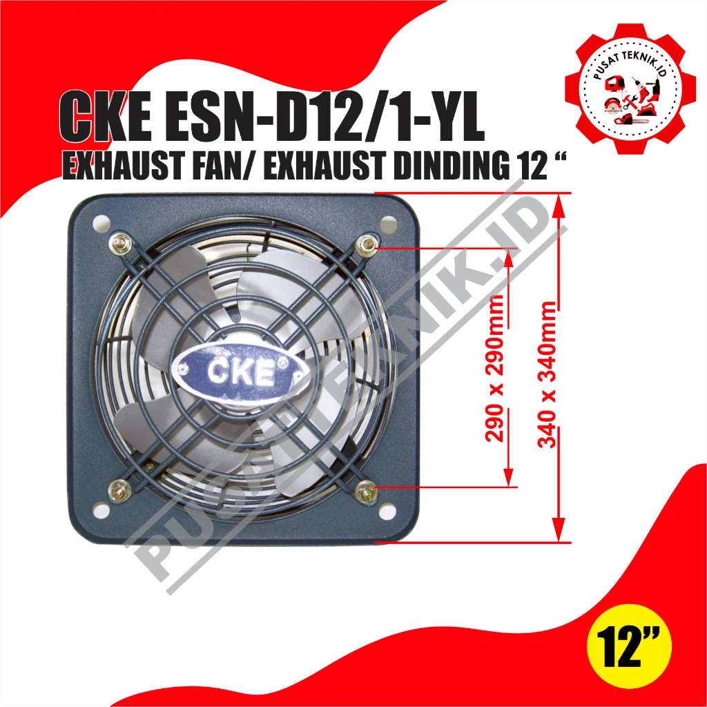 Jual Exhaust Fan Dinding CKE ESN-D12/1 12 Inch Standard/Exhaust Fan CKE | Shopee Indonesia