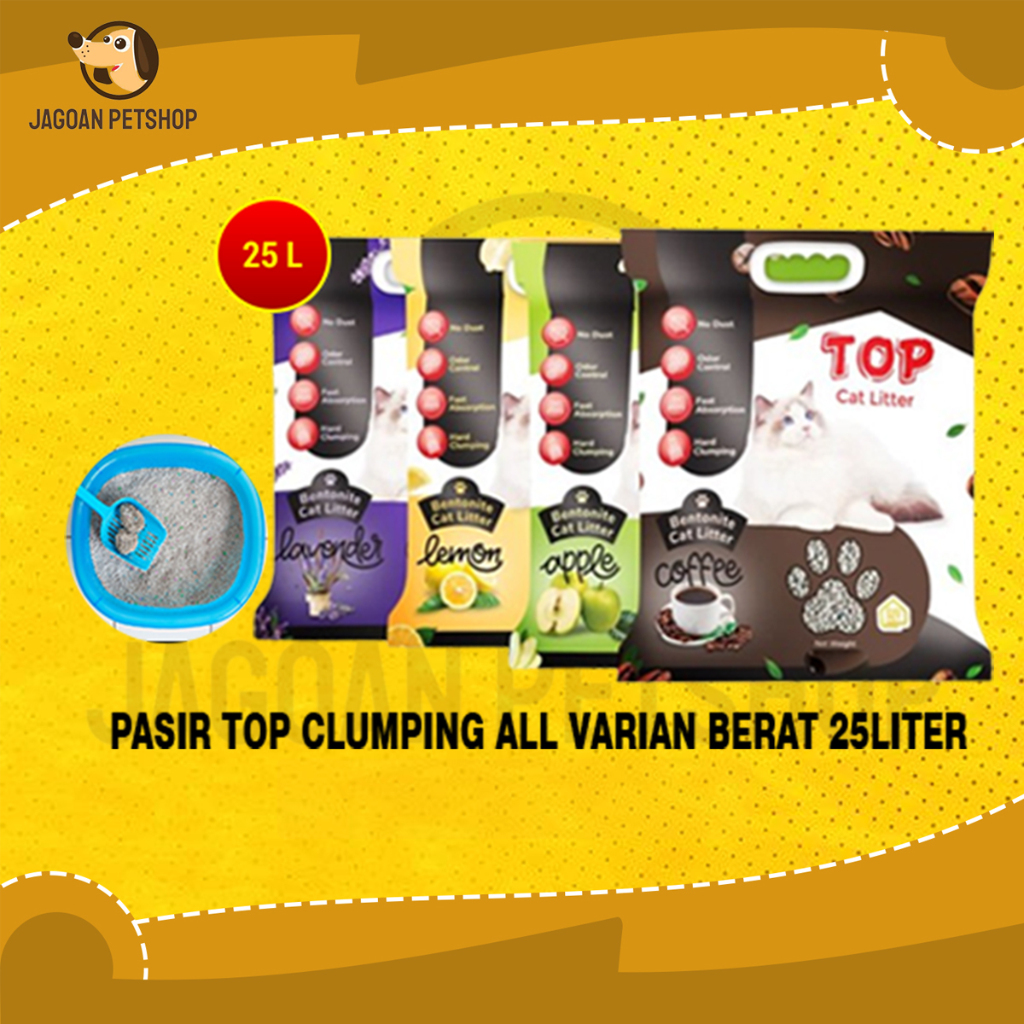 Jual Pasir Top Clumping 20 kg / cat Litter / Bentonite 20kg / Gumpal Wangi | Shopee Indonesia
